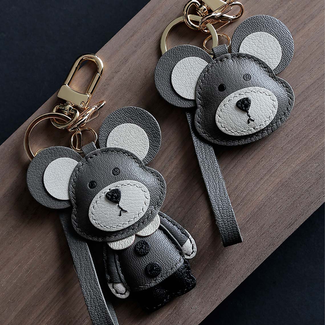 HANDSEWGIFT Leather Hamster Keychain DIY Kit | Cute Hamster Charm